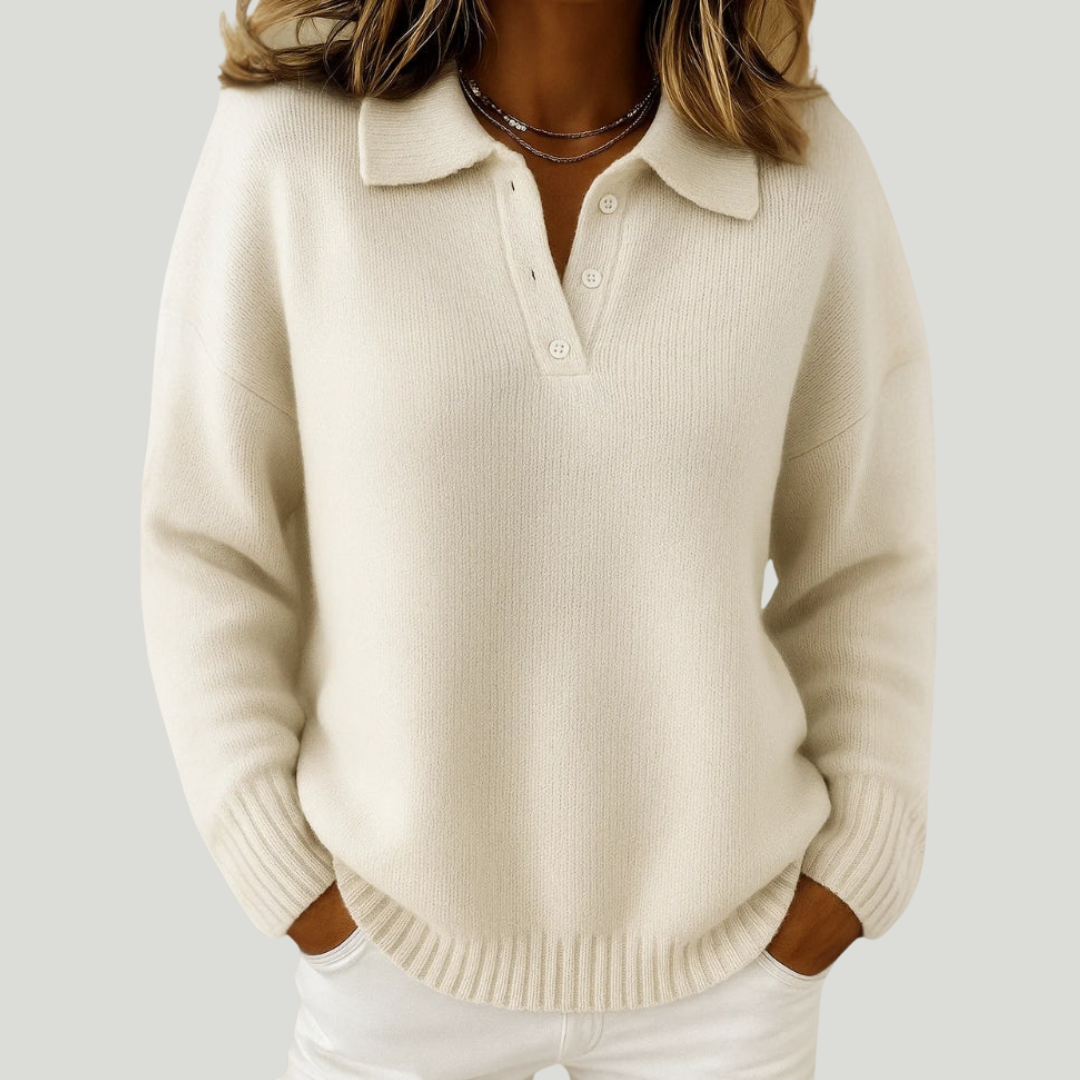 Camille™ | Pull Doux avec Col en V – Dressed in luck